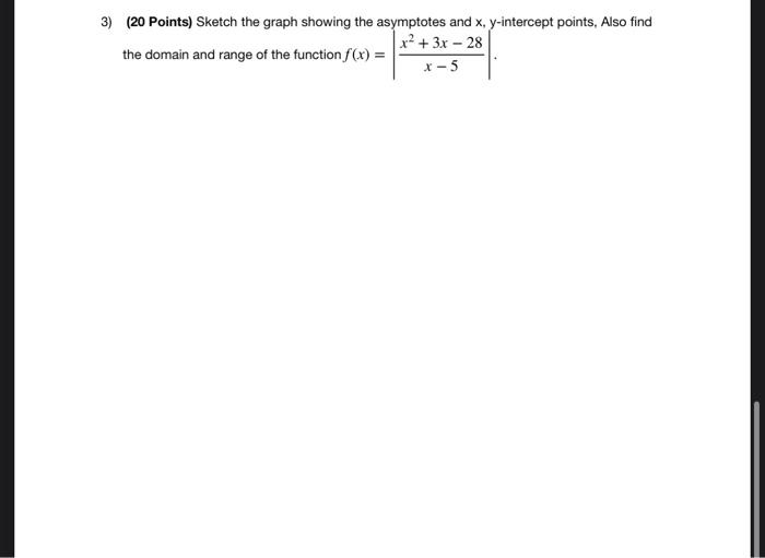 Solved 3) (20 Points) Sketch the graph showing the | Chegg.com Solved 3) (20 Points) Sketch the graph showing the | Chegg.com