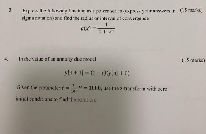 Solved 3 Express the following function as a power series | Chegg.com Solved 3 Express the following function as a power series | Chegg.com