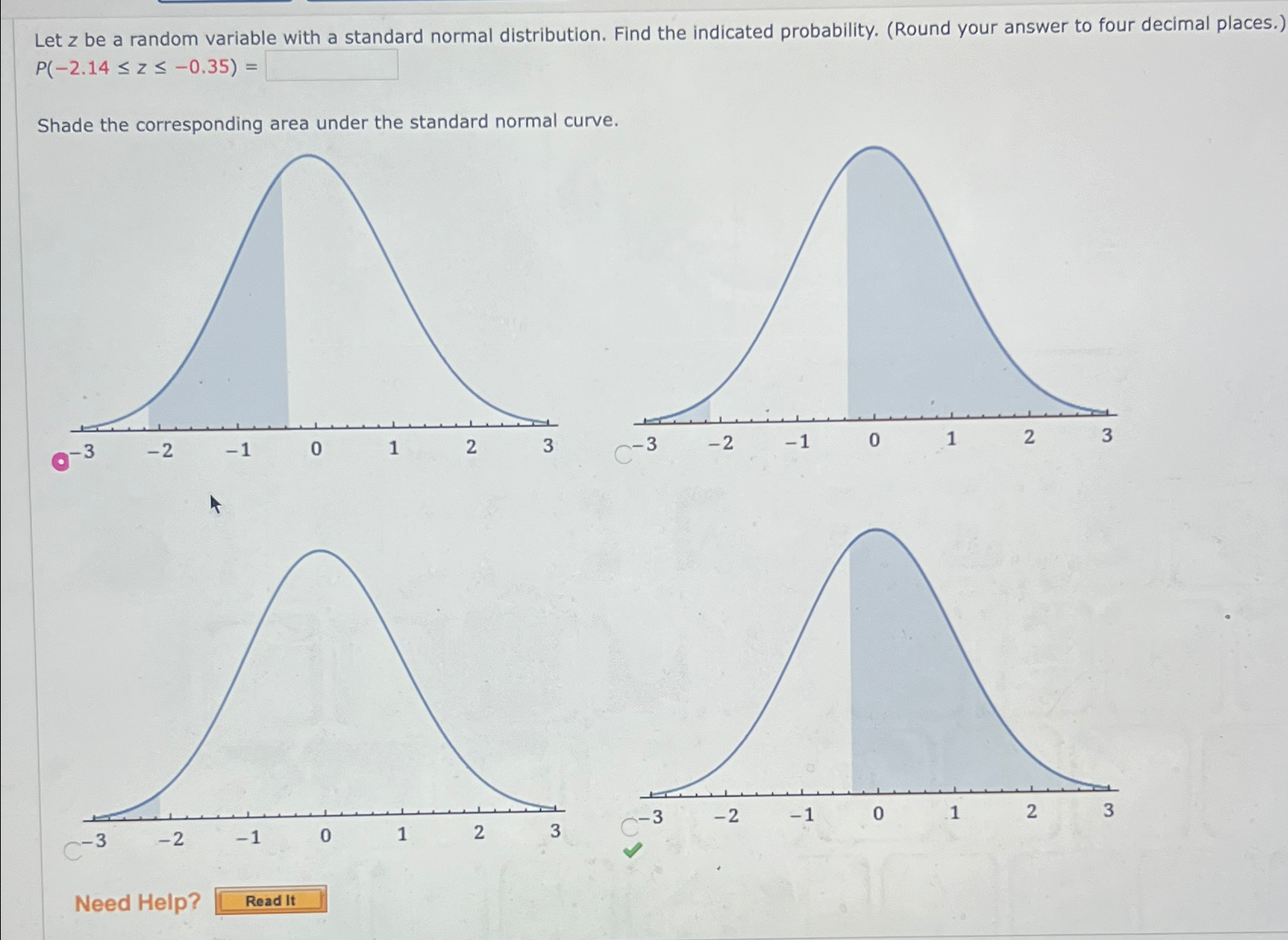 Solved Let z ﻿be a random variable with a standard normal | Chegg.com