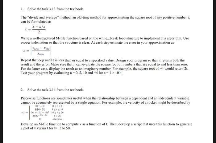 Solved 1. Solve the task 3.13 from the textbook. The "divide | Chegg.com