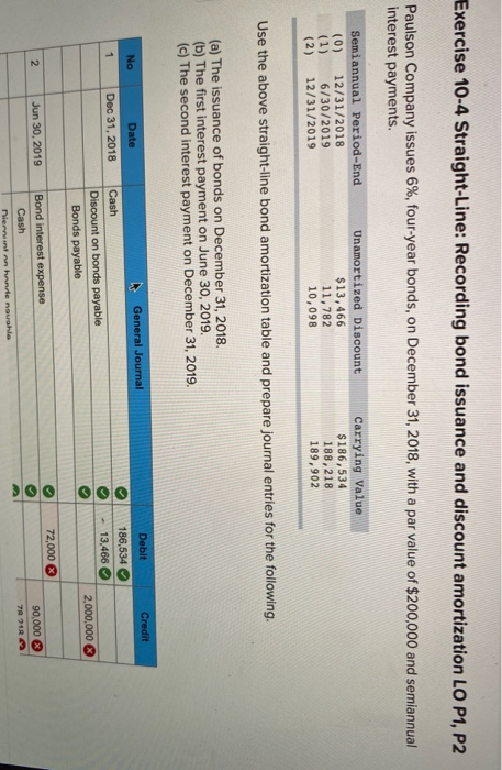 Solved Exercise 10-4 Straight-Line: Recording bond issuance | Chegg.com Solved Exercise 10-4 Straight-Line: Recording bond issuance | Chegg.com