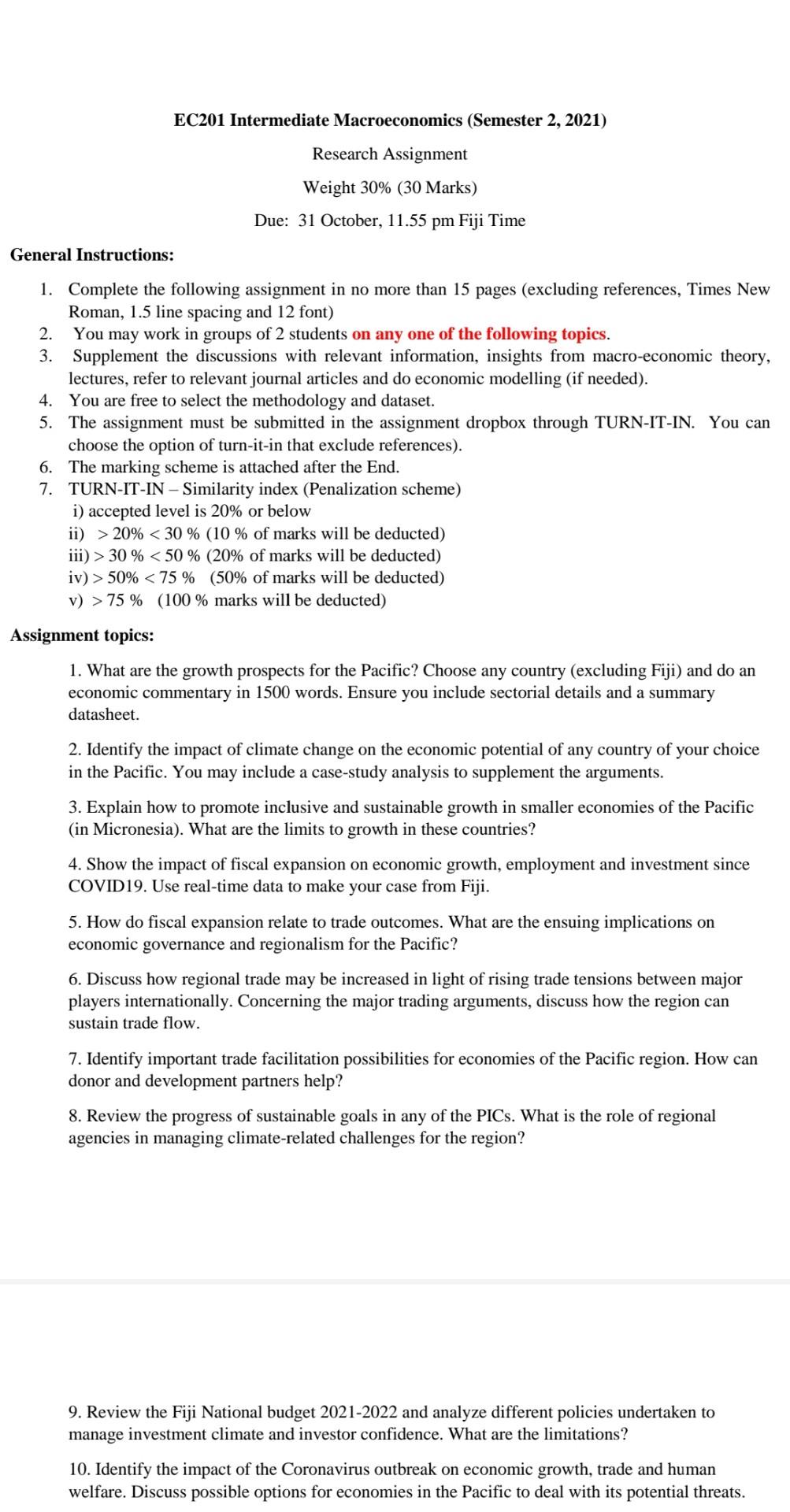 Solved EC201 Intermediate Macroeconomics (Semester 2, 2021) | Chegg.com