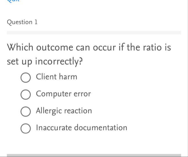 Solved Question 1Which outcome can occur if the ratio is set | Chegg.com