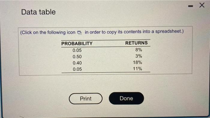 Solved (Standard deviation) Given the probabilities and | Chegg.com