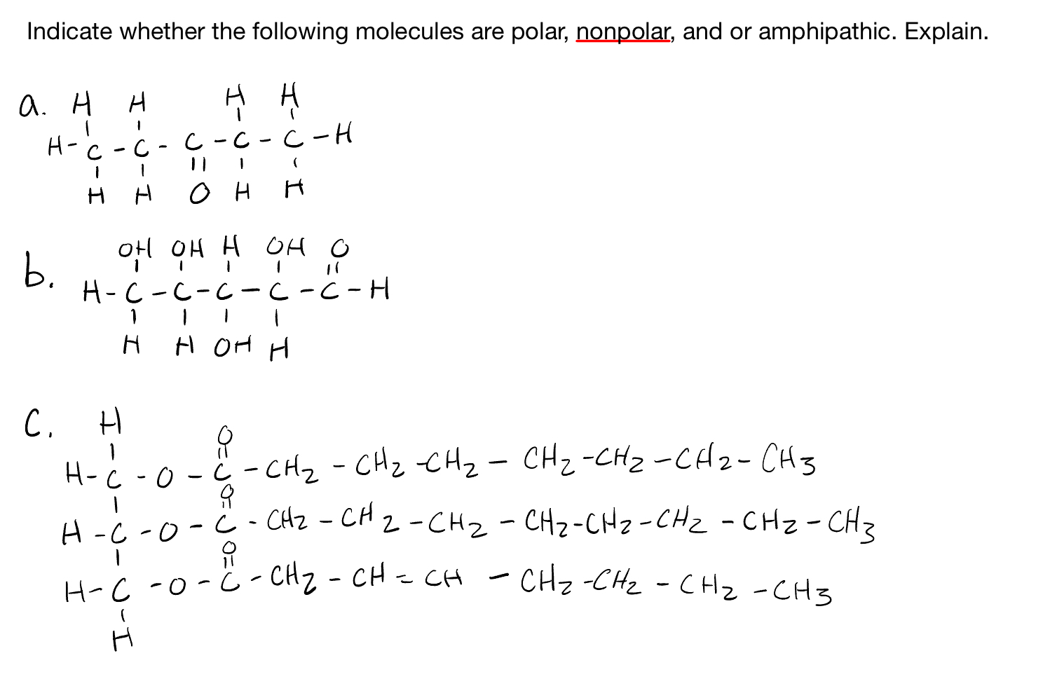 Indicate whether the following molecules are polar, | Chegg.com