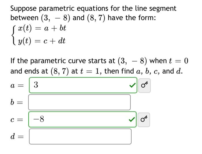 Solved Suppose parametric equations for the line segment | Chegg.com