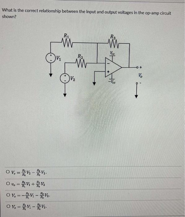 Solved What is the correct relationship between the input | Chegg.com