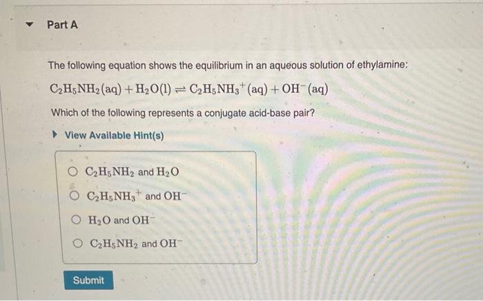 Solved The following equation shows the equilibrium in an | Chegg.com
