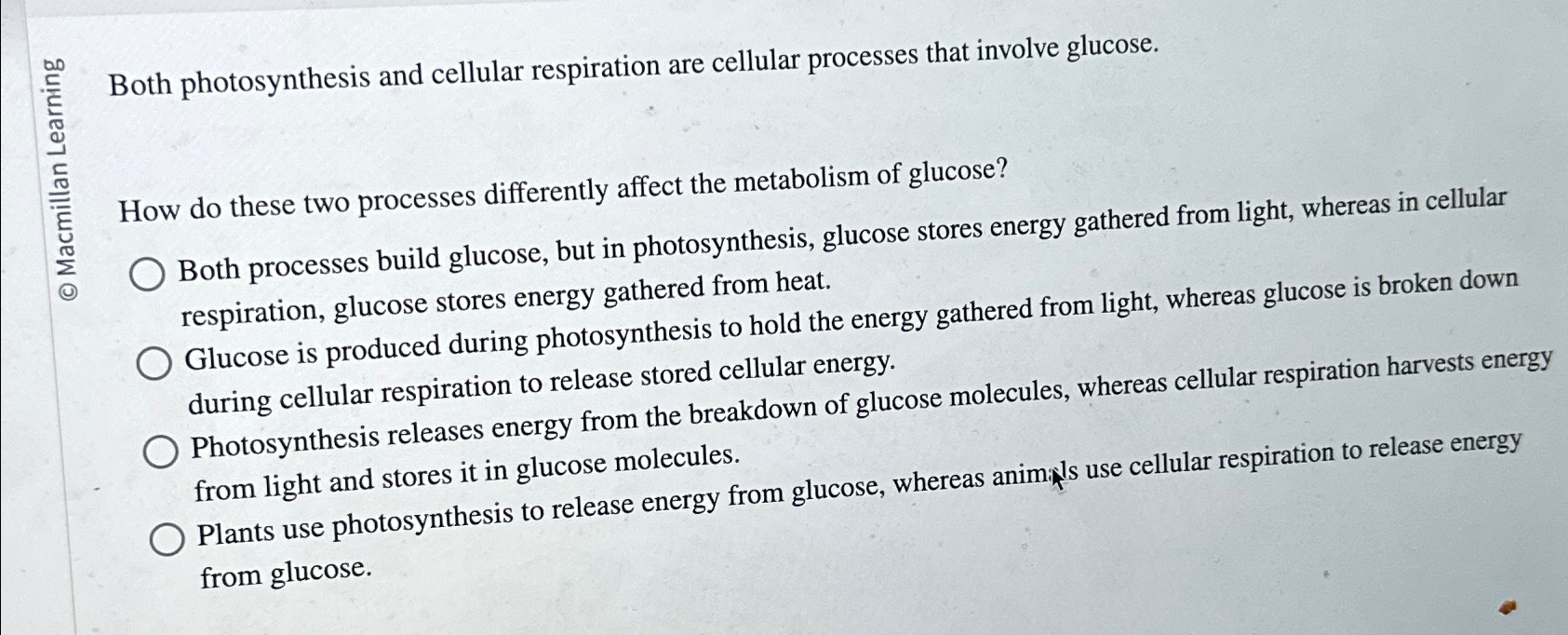 Solved Both photosynthesis and cellular respiration are | Chegg.com