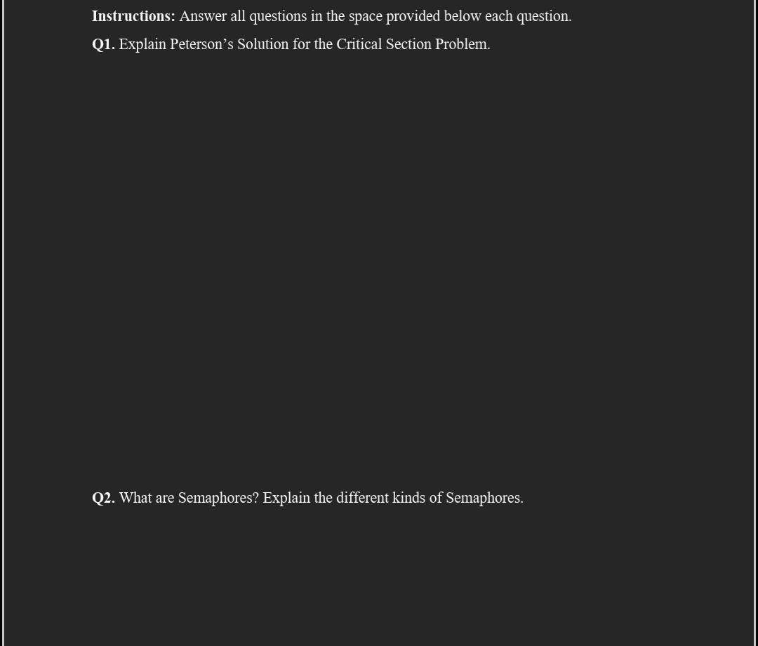 Solved Instructions: Answer all questions in the space | Chegg.com