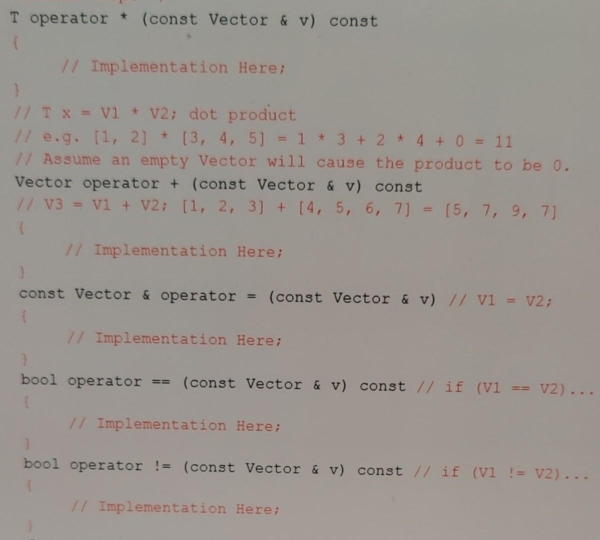 Solved #ifndef VECTOR_H #define VECTOR_H #include using | Chegg.com