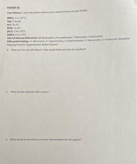 Solved Rationale: Occasionally in hematology, it is | Chegg.com