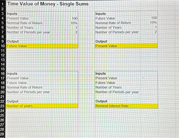 Solved 1 Time Value of Money - Single Sums 2 | Chegg.com