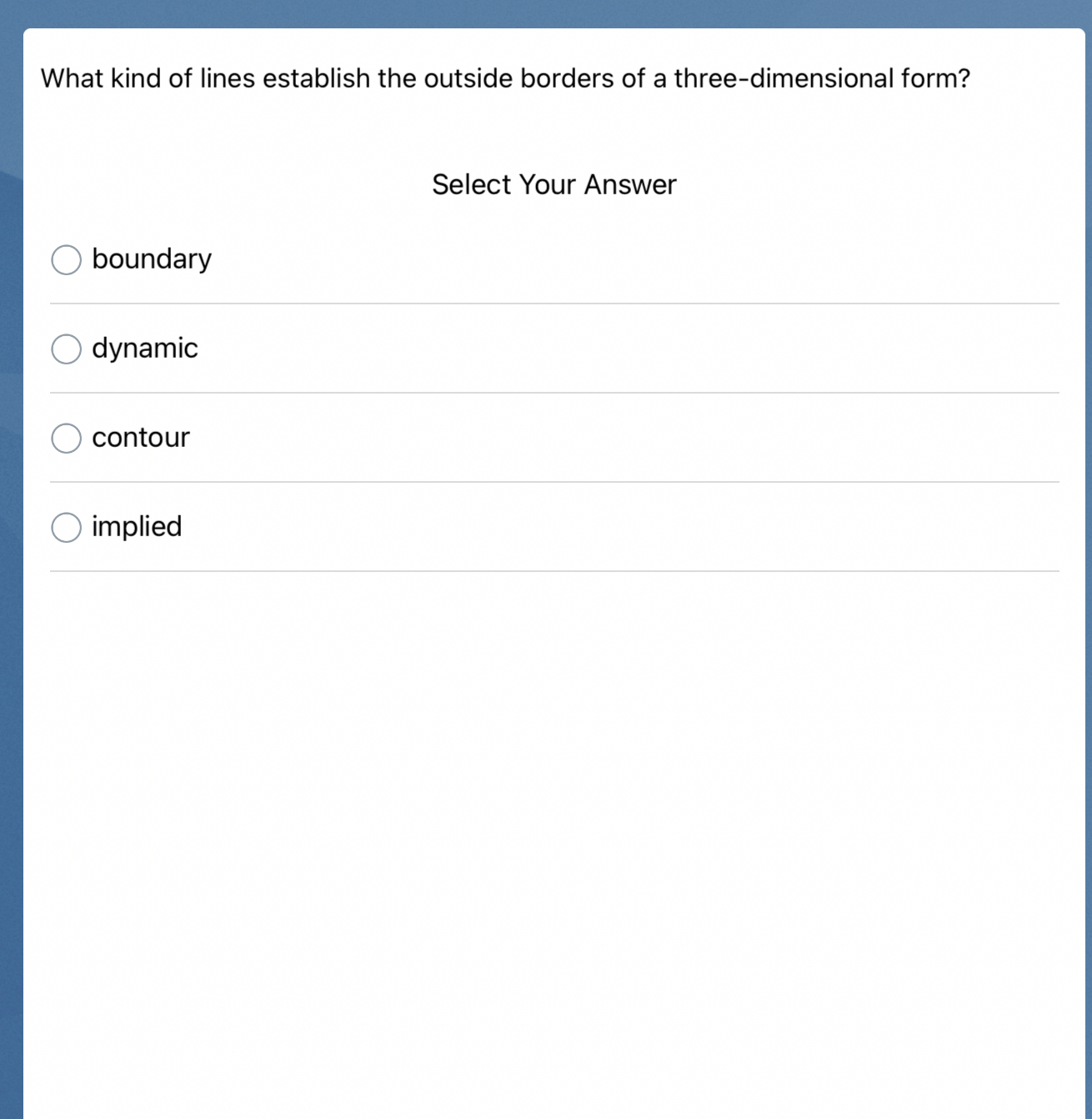 Solved What kind of lines establish the outside borders of a | Chegg.com