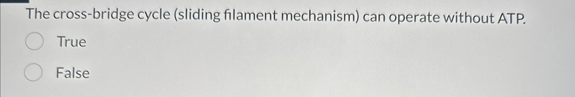 Solved The cross-bridge cycle (sliding filament mechanism) | Chegg.com