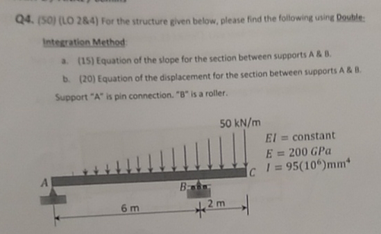 Solved Q4. (S0) (LO284) ﻿For the structure given below, | Chegg.com