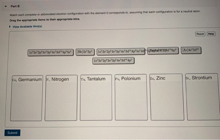 Solved Part A When writing a complete electron | Chegg.com