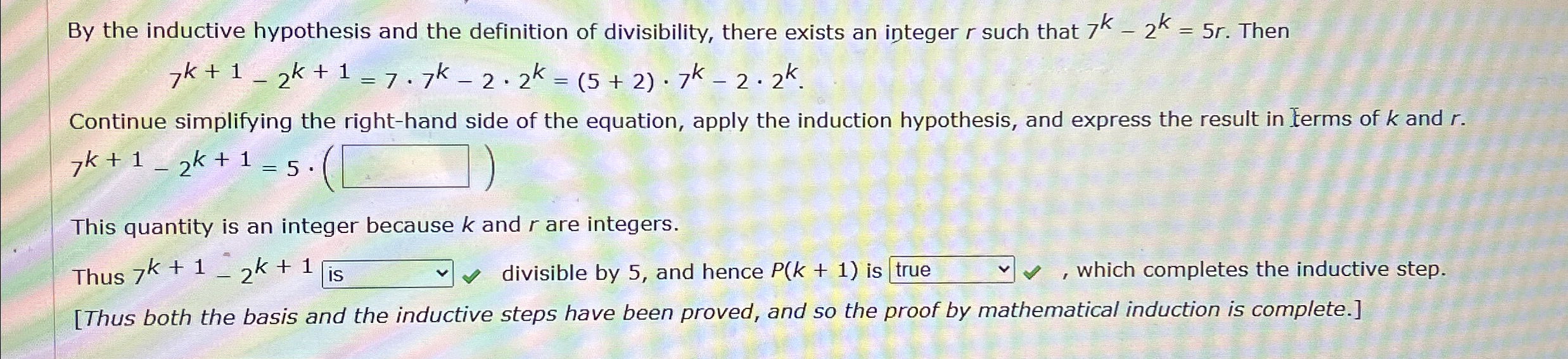 Solved By the inductive hypothesis and the definition of | Chegg.com
