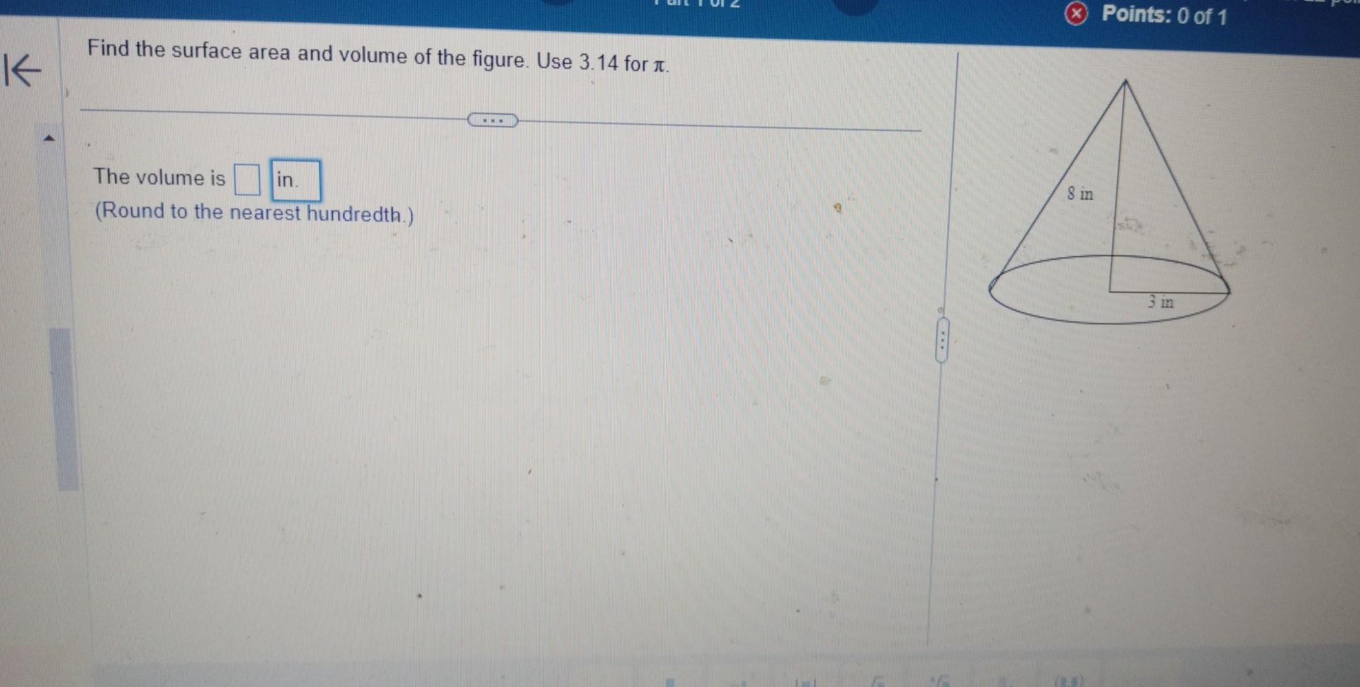 Solved Find the surface area and volume of the figure. Use | Chegg.com
