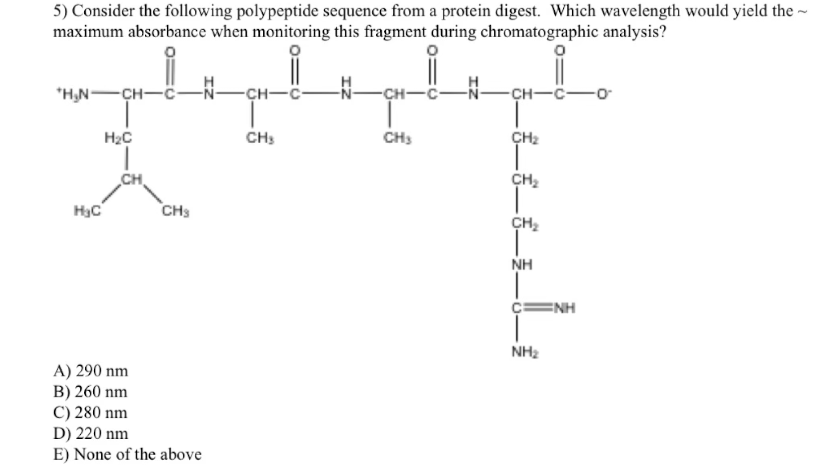 Solved Consider the following polypeptide sequence from a | Chegg.com