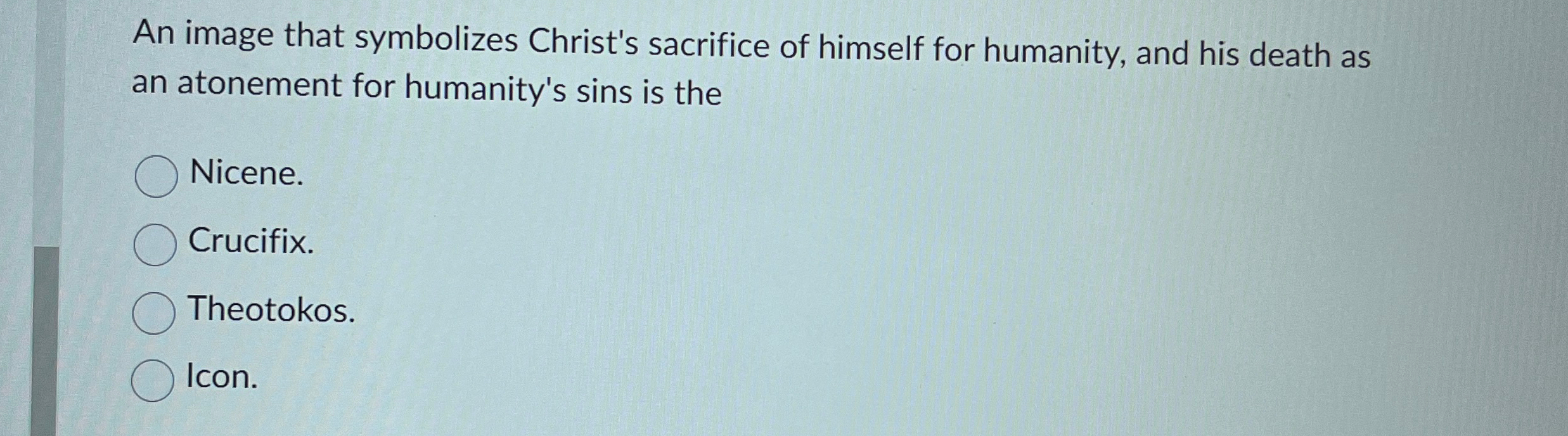 Solved An image that symbolizes Christ's sacrifice of | Chegg.com