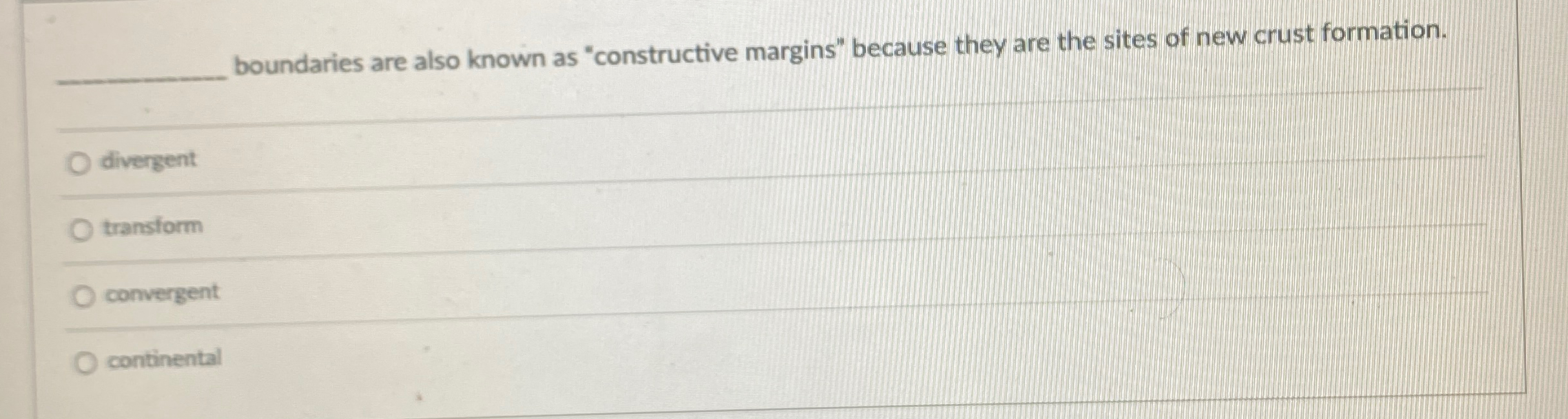 Solved boundaries are also known as "constructive margins" | Chegg.com