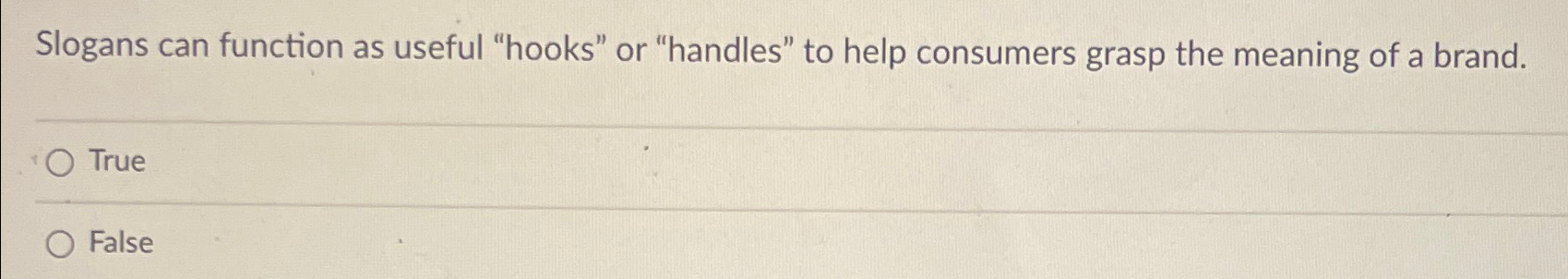 Solved Slogans can function as useful "hooks" or "handles" | Chegg.com