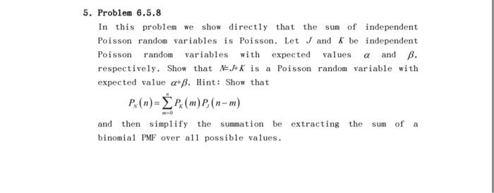 Solved 5 Problem 6 5 8 In This Problem We Show Directly