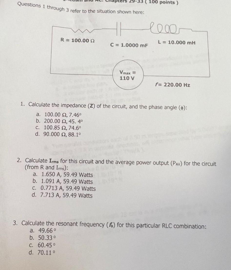 Solved Must be correct all three parts with all steps. dont | Chegg.com