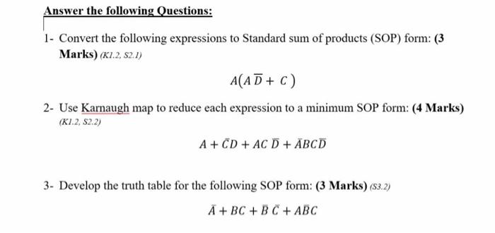 Solved Answer the following Questions: 1- Convert the | Chegg.com