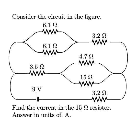 Solved Consider the circuit in the figure. Find the current | Chegg.com