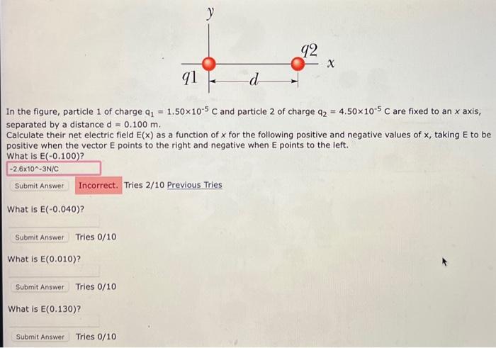 Solved In the figure, particle 1 of charge q1=1.50×10−5C and | Chegg.com