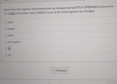 Solved Select all of the registers listed below that are | Chegg.com