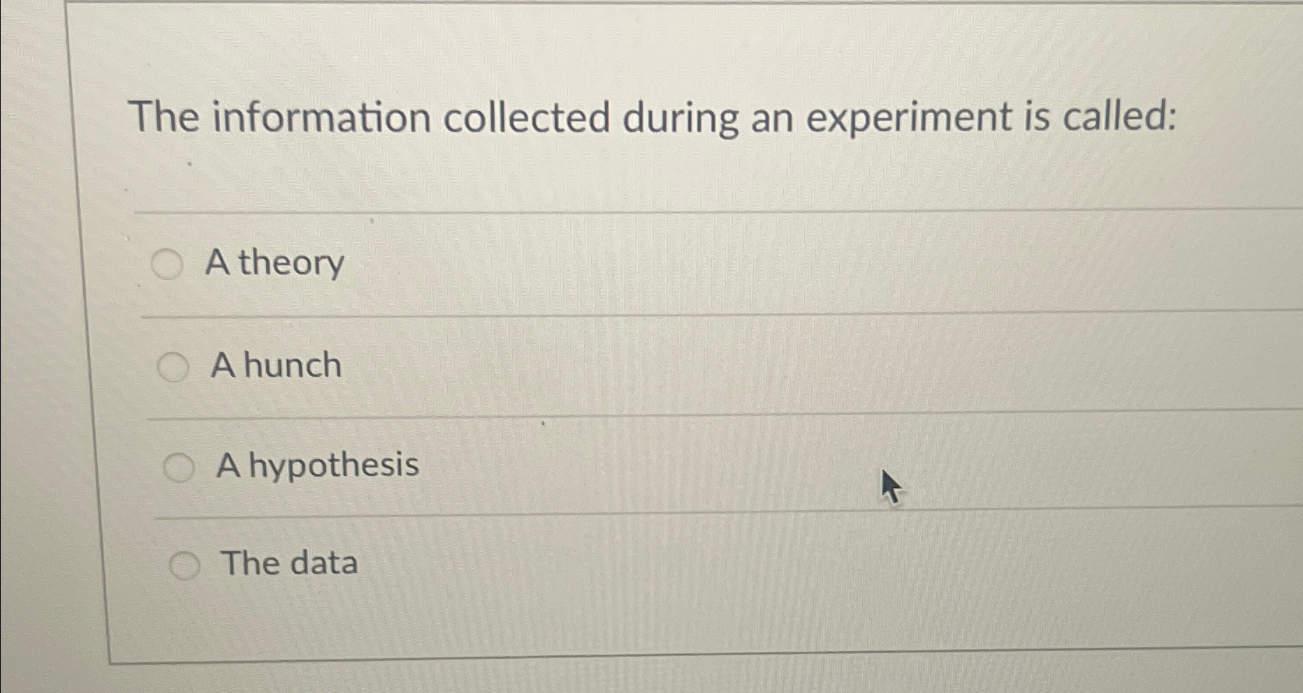 Solved How can I figure out The information collected during | Chegg.com