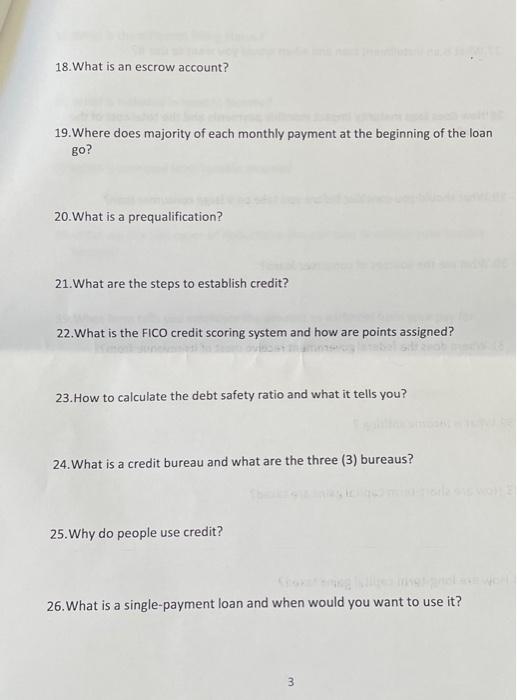 Solved 18. What is an escrow account? 19.Where does majority | Chegg.com