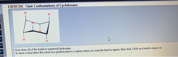 Solved EXERCISE Chair Conformations of Cyclohexane H Now | Chegg.com