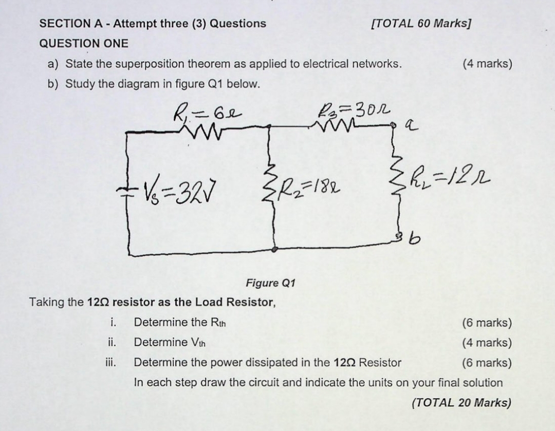 Solved SECTION A - ﻿Attempt three (3) ﻿Questions[TOTAL 60 | Chegg.com