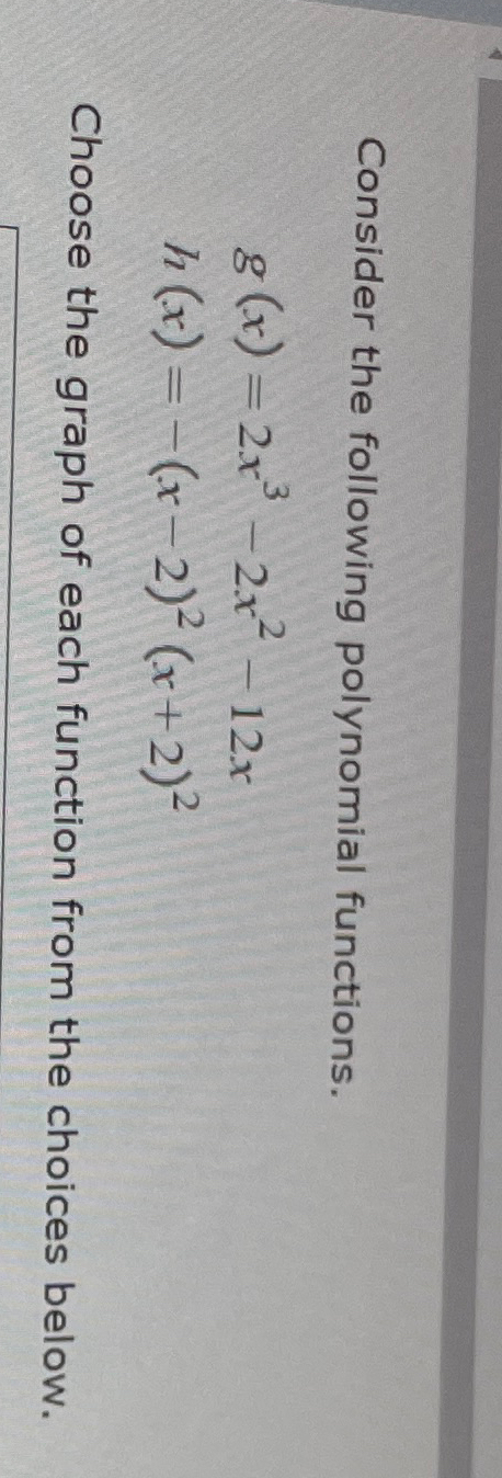 Solved Consider the following polynomial | Chegg.com