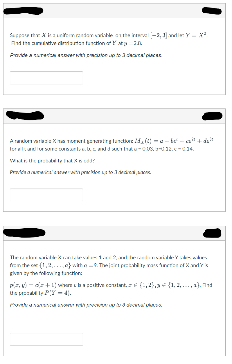 Solved Suppose that x ﻿is a uniform random variable on the | Chegg.com