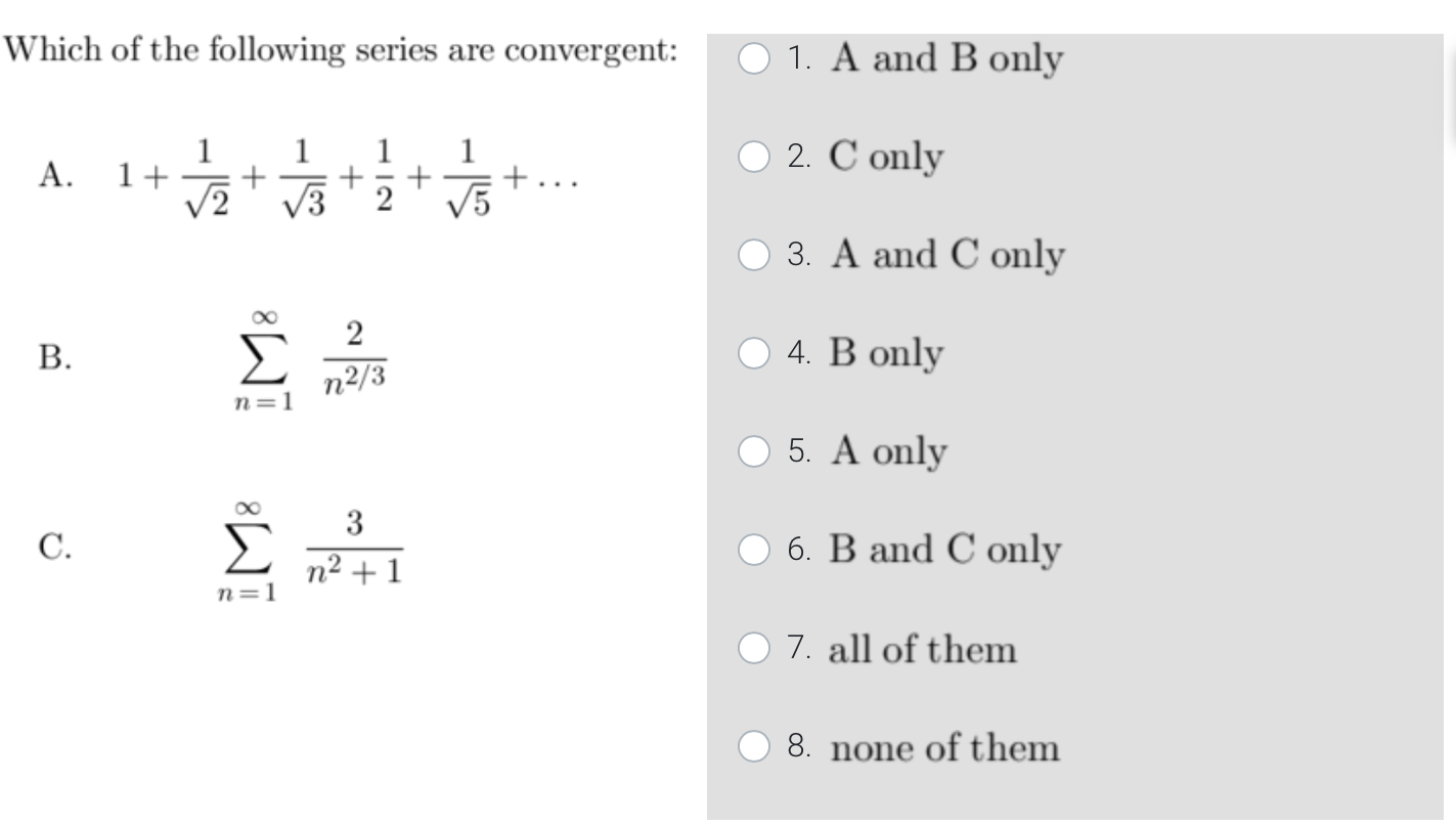 Solved A and B onlyC onlyA and C onlyB onlyA onlyB and C | Chegg.com