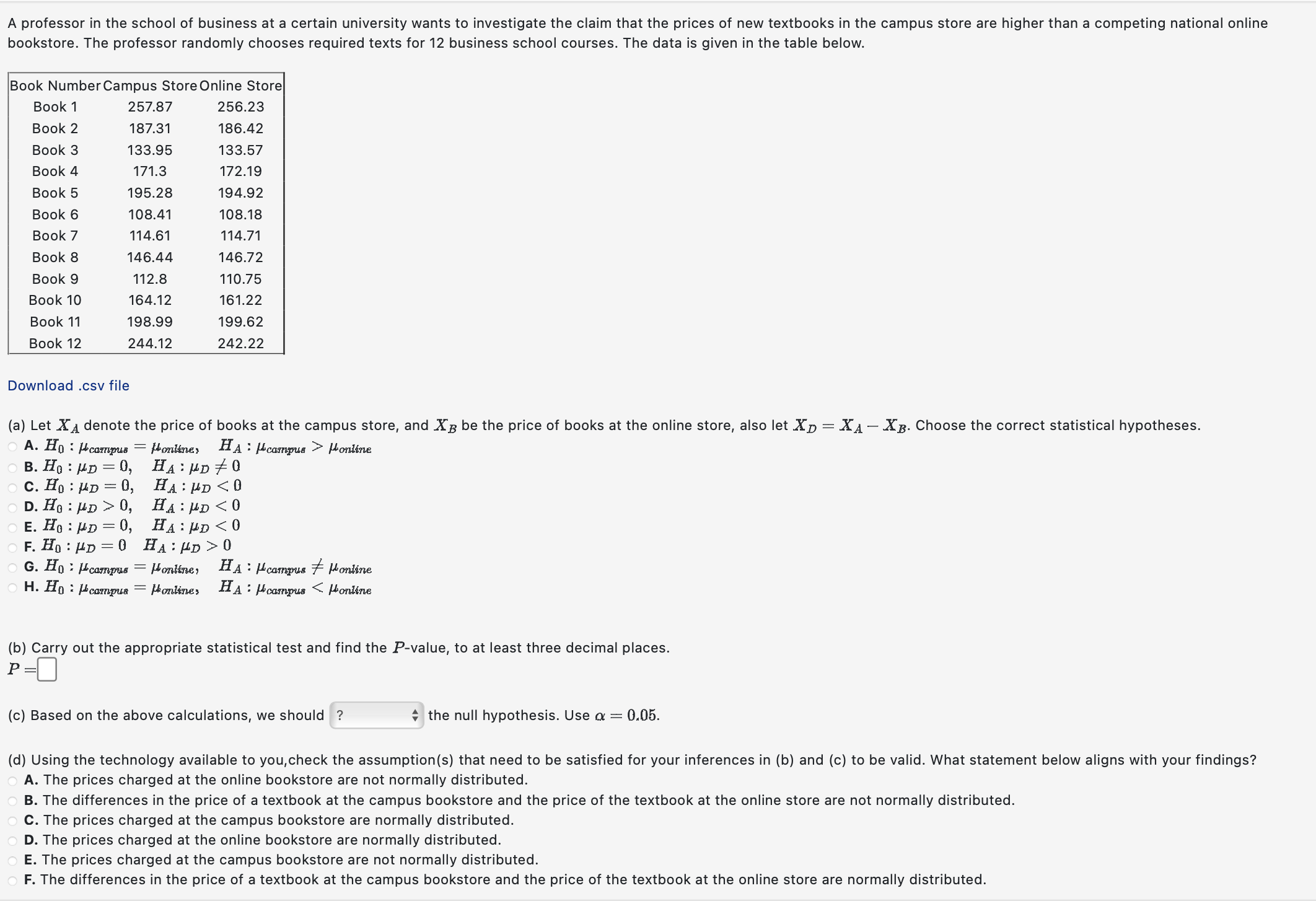 Solved bookstore. The professor randomly chooses required | Chegg.com