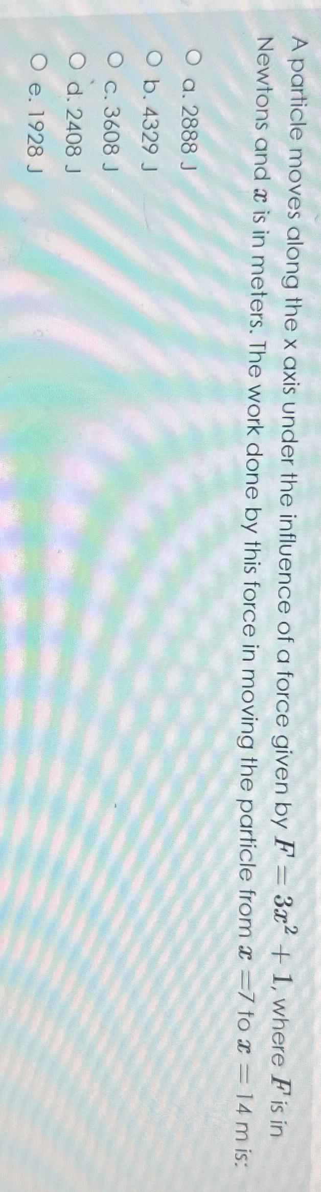 Solved A particle moves along the x ﻿axis under the | Chegg.com