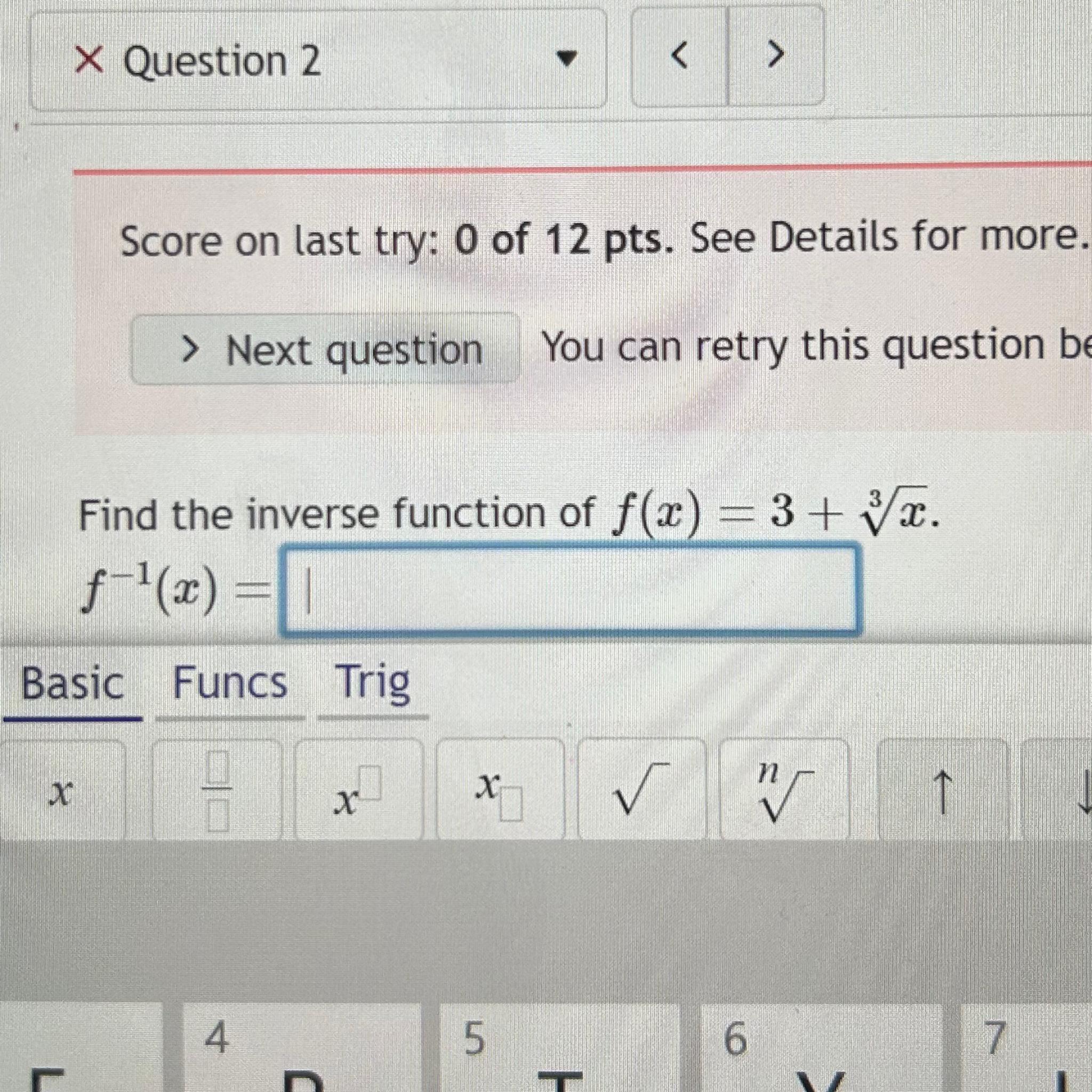 Solved × ﻿Question 2Score on last try: 0 ﻿of 12 ﻿pts. ﻿See | Chegg.com