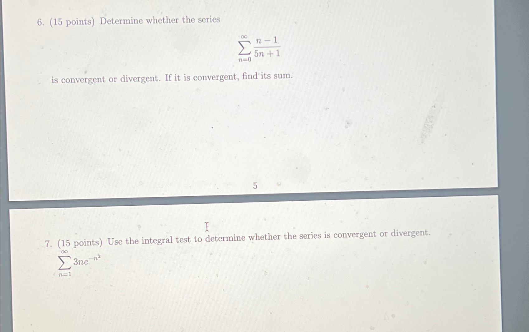 Solved (15 ﻿points) ﻿Determine whether the | Chegg.com
