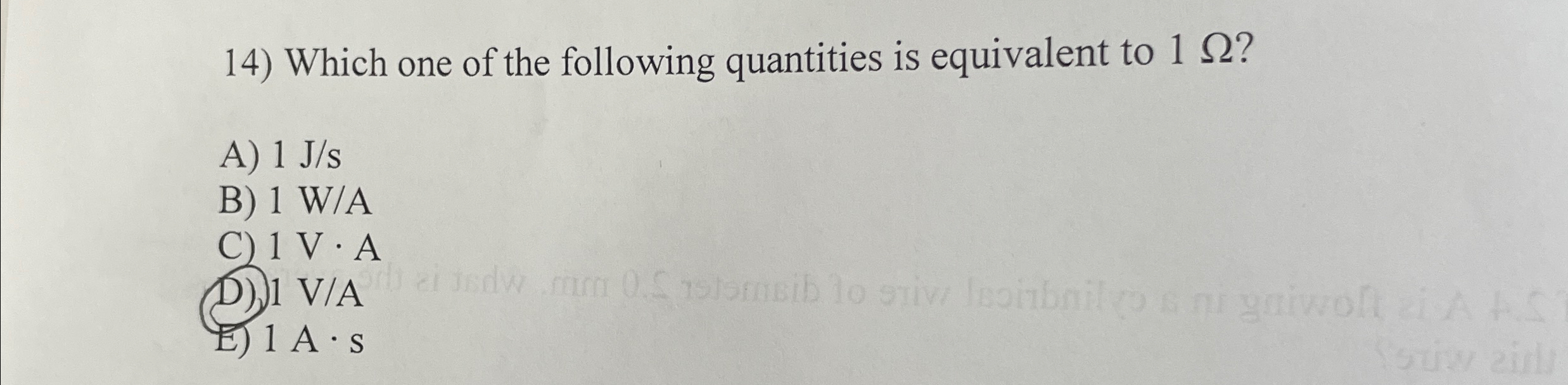 Solved Which one of the following quantities is equivalent | Chegg.com
