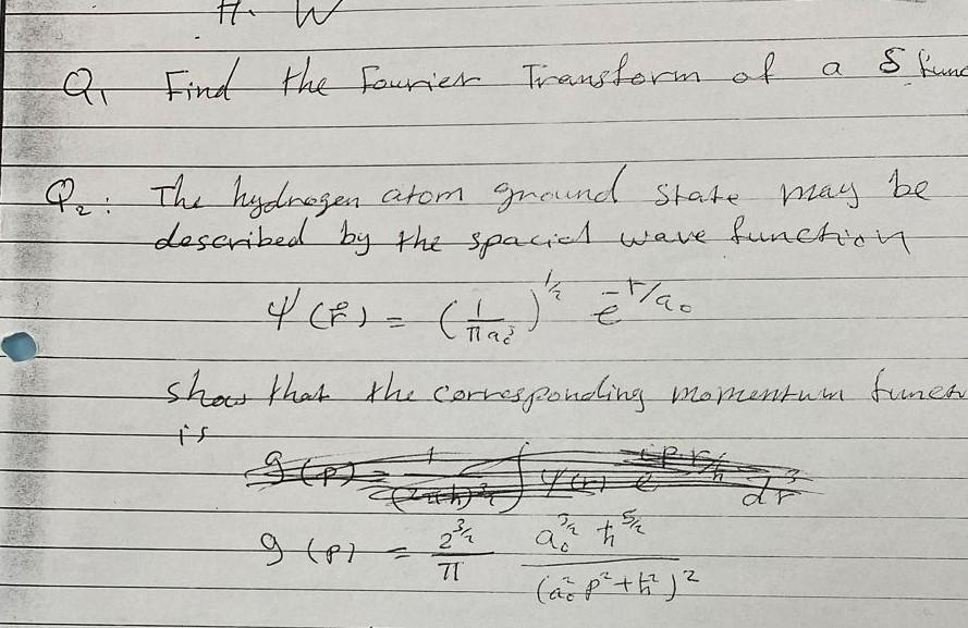 Solved Q1 Find the Fourrien Transform of a δ fium Q2 : The | Chegg.com