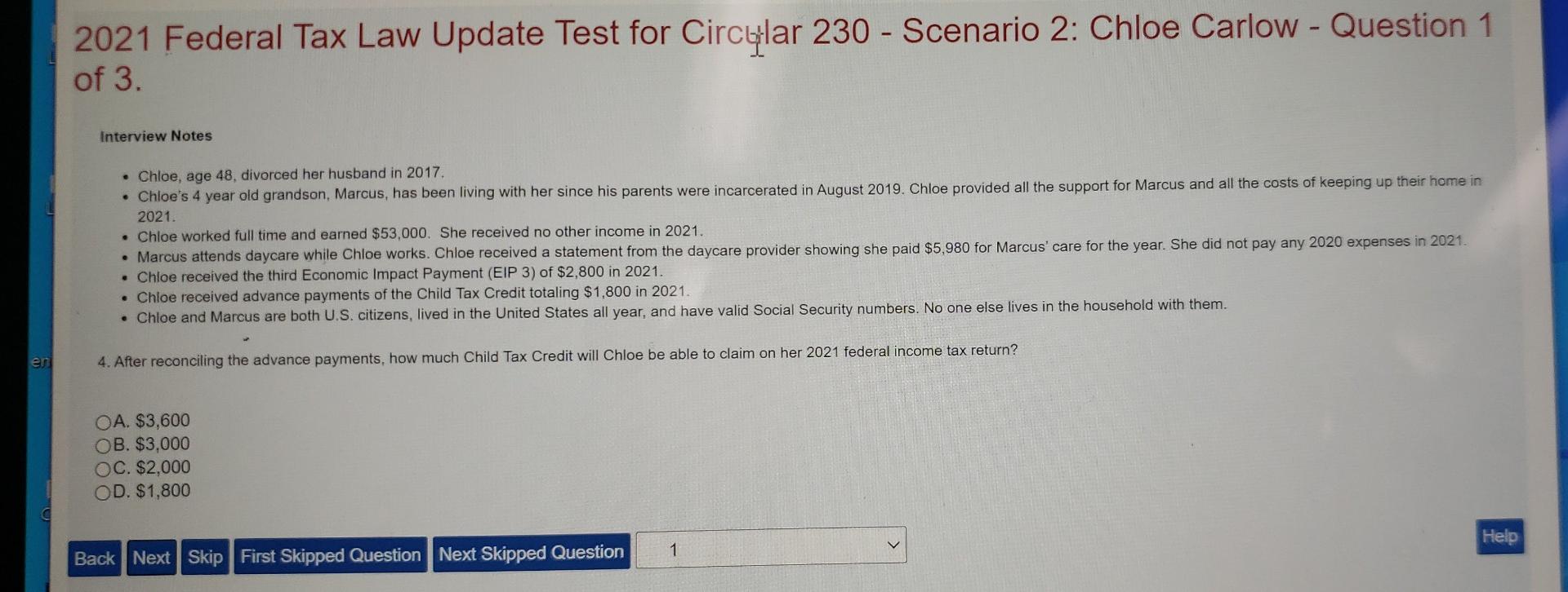 Solved 2021 Federal Tax Law Update Test for Circular 230 - | Chegg.com