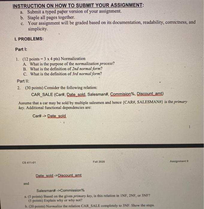 Solved INSTRUCTION ON HOW TO SUBMIT YOUR ASSIGNMENT: a. | Chegg.com