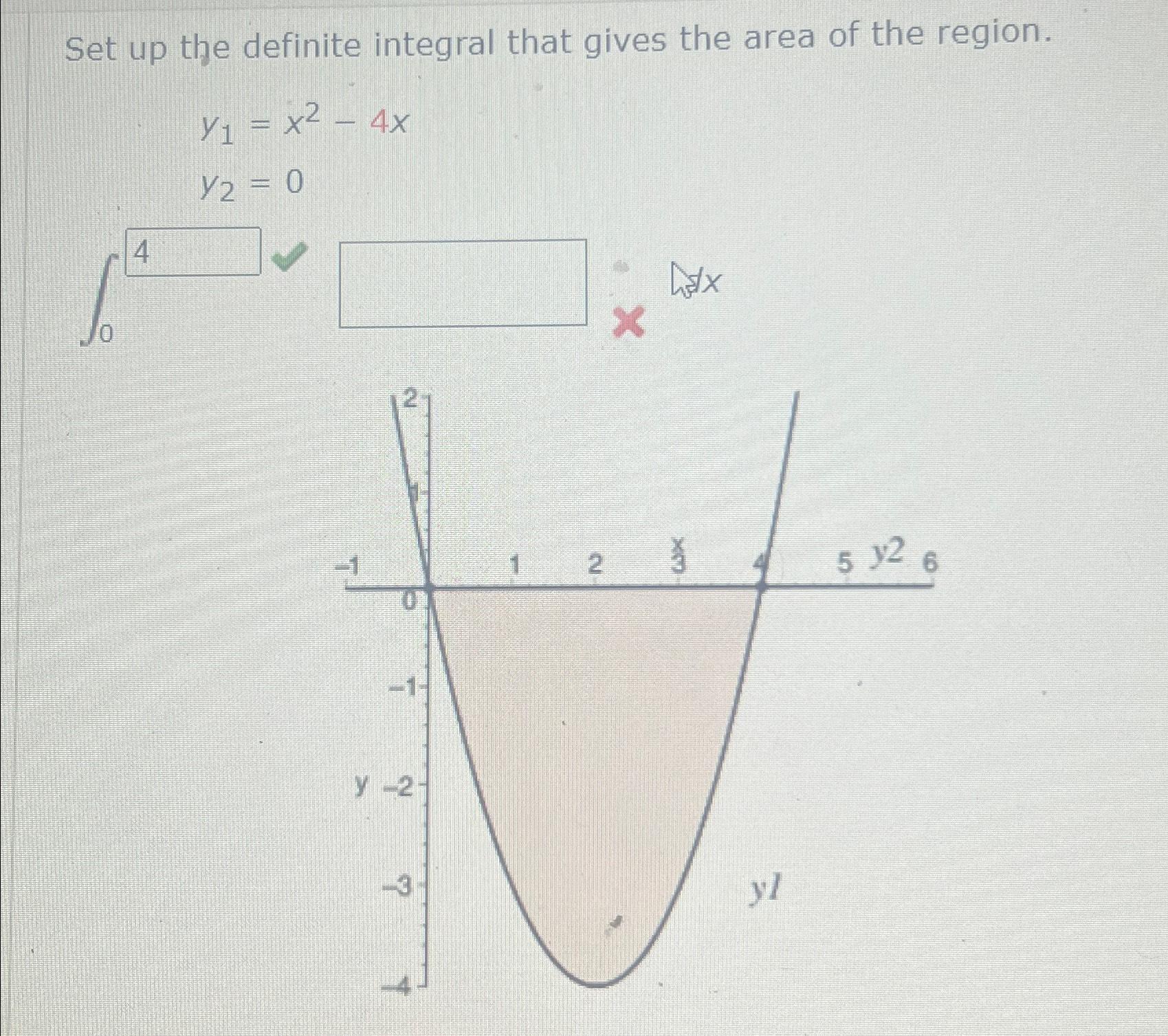 Solved Set up the definite integral that gives the area of | Chegg.com