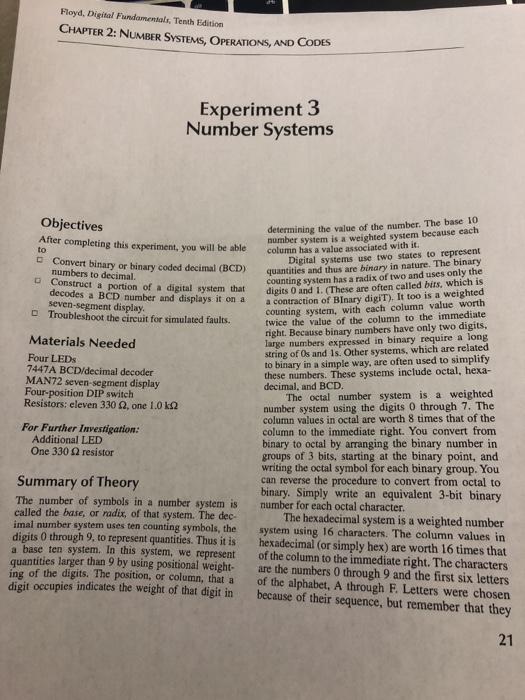 Floyd, Digital Fundamentals, Tenth Edition CHAPTER 2: | Chegg.com
